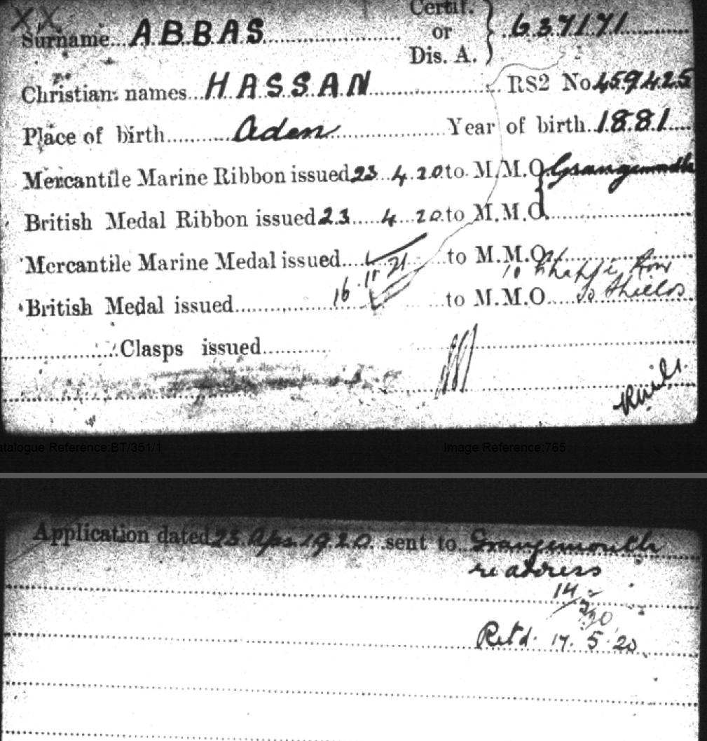 Merchant Navy campaign medal records 1914-1918 - The National Archives