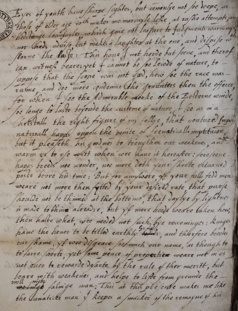 Elizabeth to Robert Devereux - The National Archives