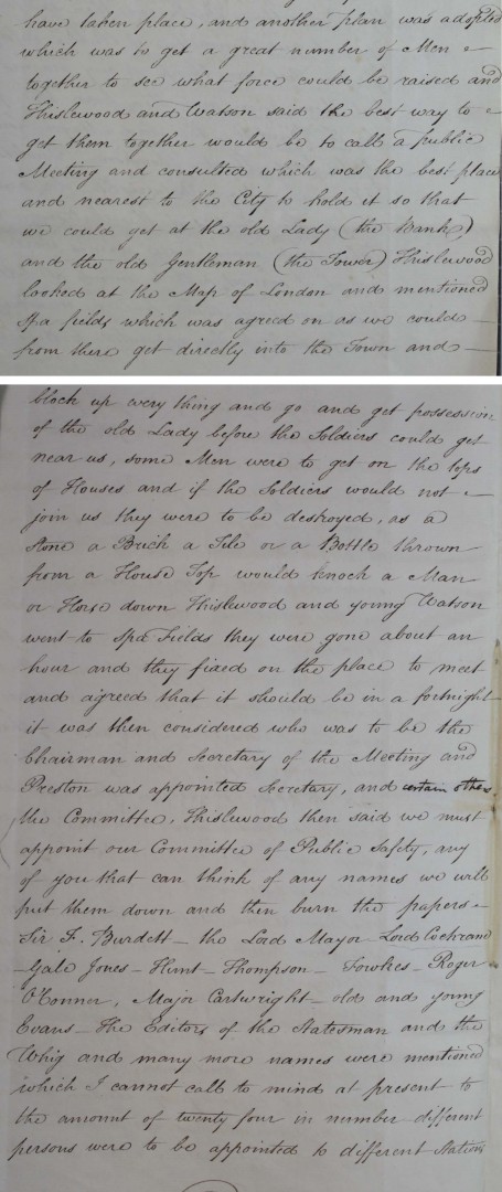Spa Fields witness - The National Archives