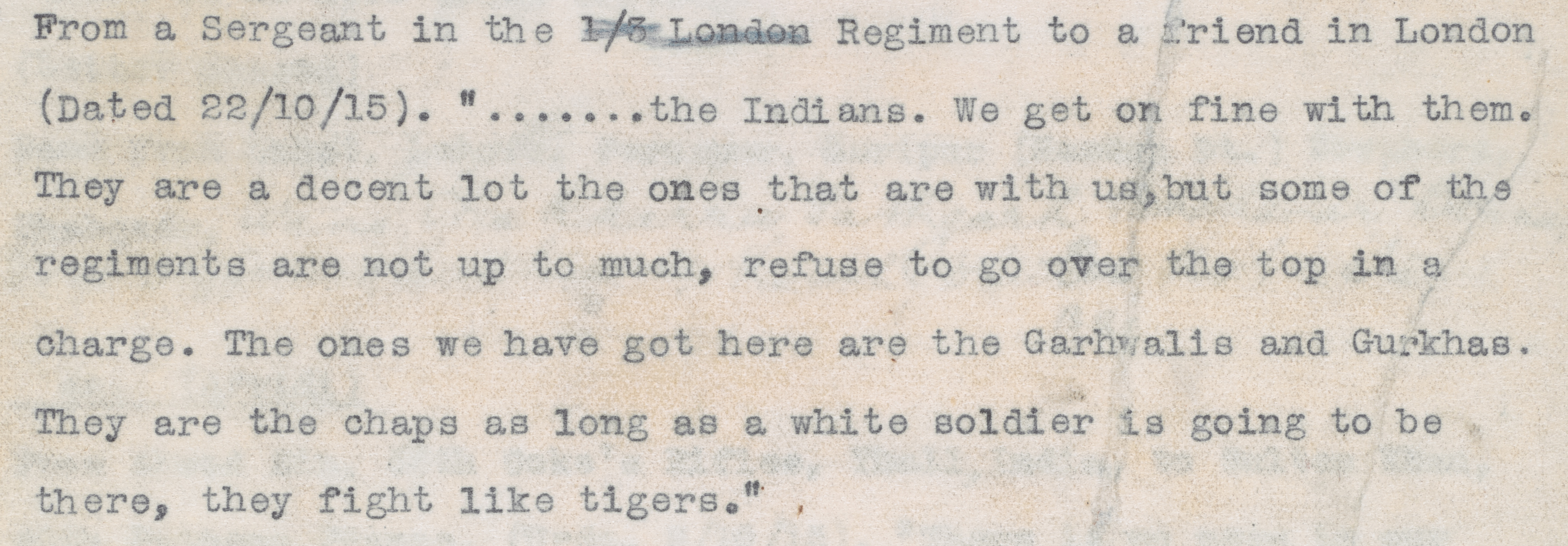 British soldiers' views - The National Archives