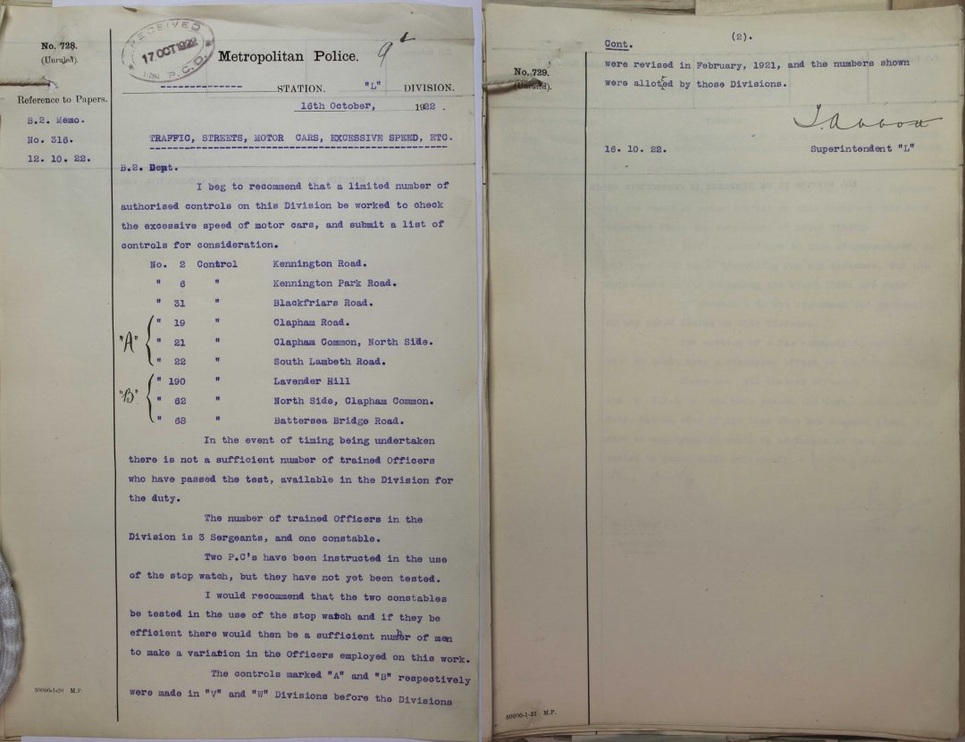 Traffic speed control - The National Archives