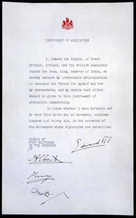 Abdication of Edward VIII 1936 - The National Archives