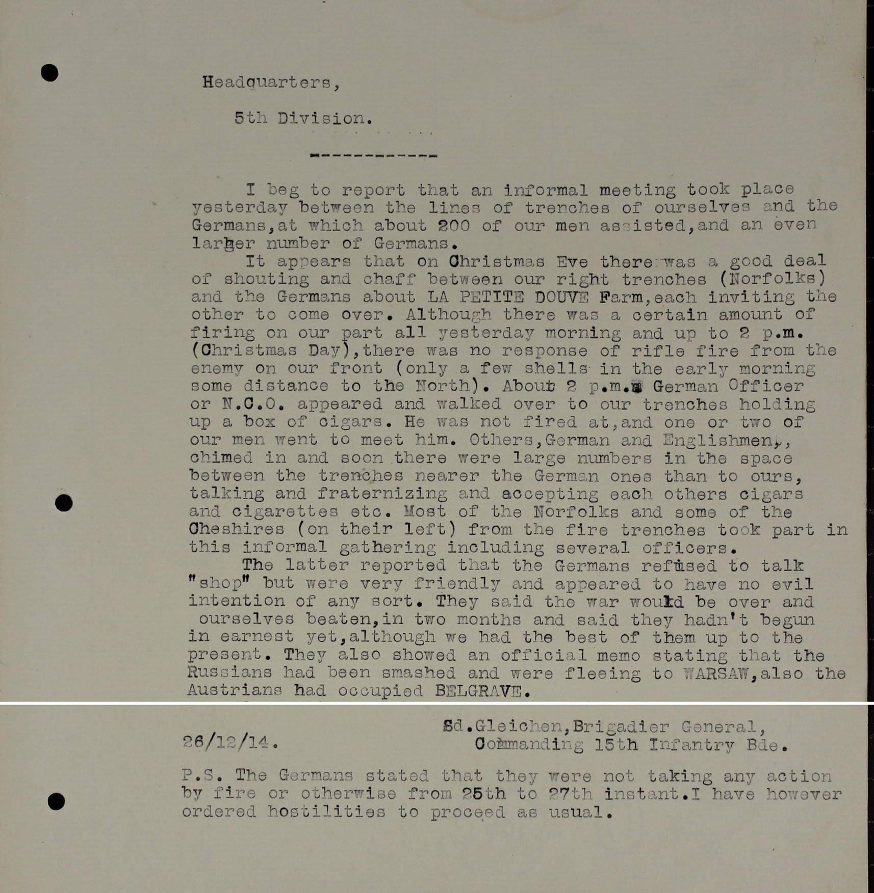 Western Front Christmas Truce 1914 - The National Archives