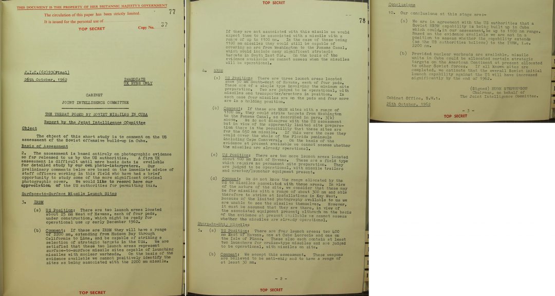 Soviet missiles in Cuba - The National Archives