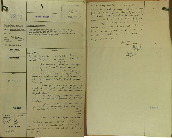 Soviet press on Tehran meeting - The National Archives