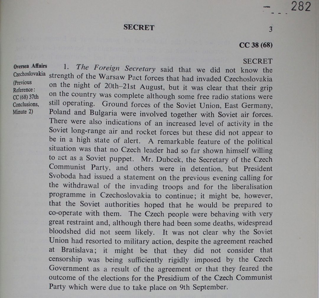 Invasion of Czechoslovakia 1968 - The National Archives