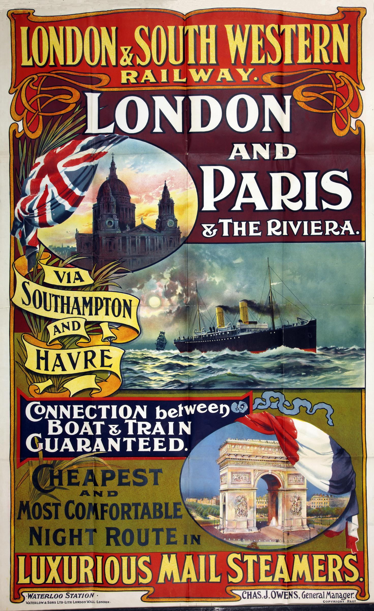 London to Paris poster 1904 - The National Archives