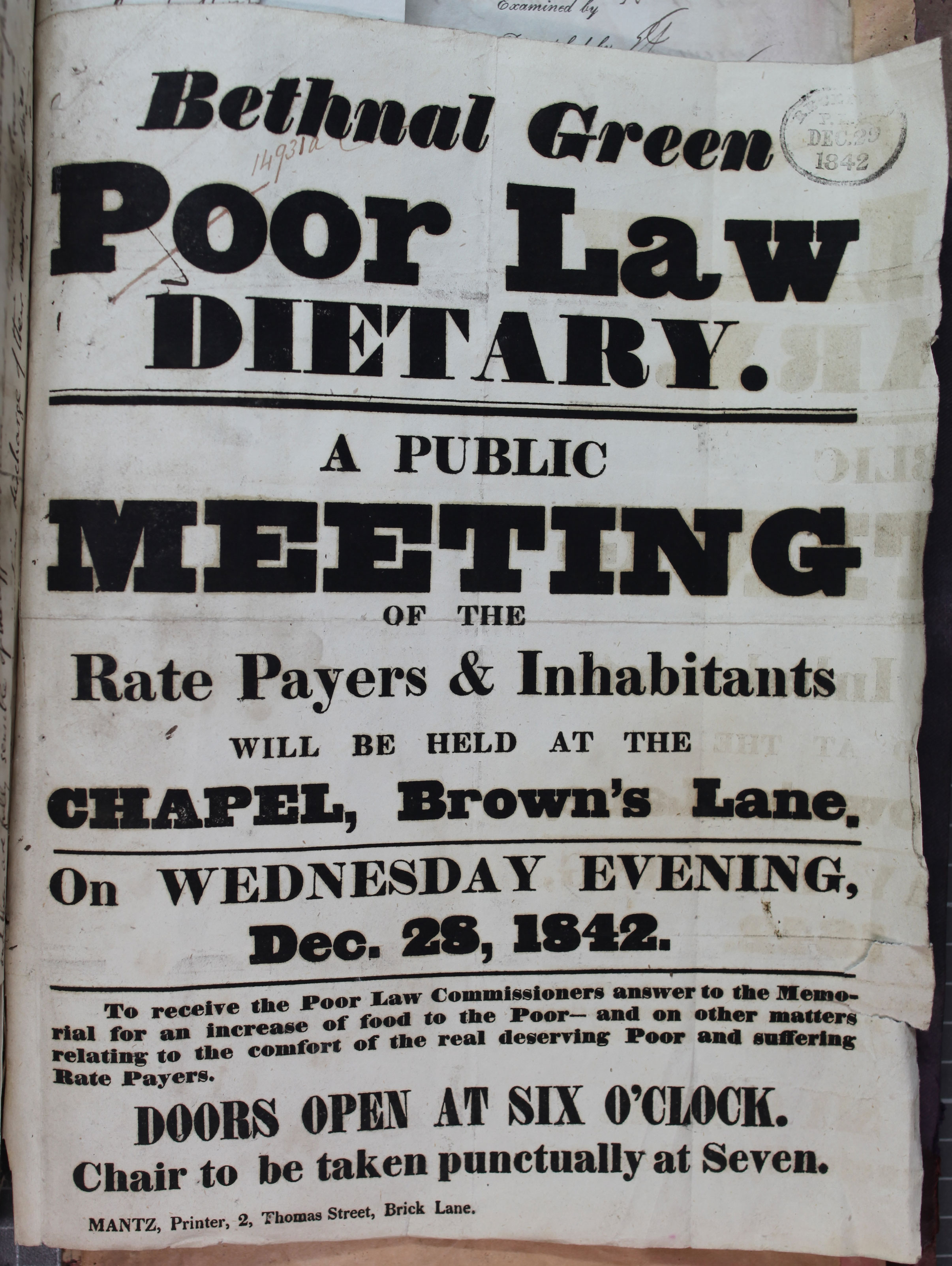 poor Law Dietary The National Archives poor Law Dietary The National Archives