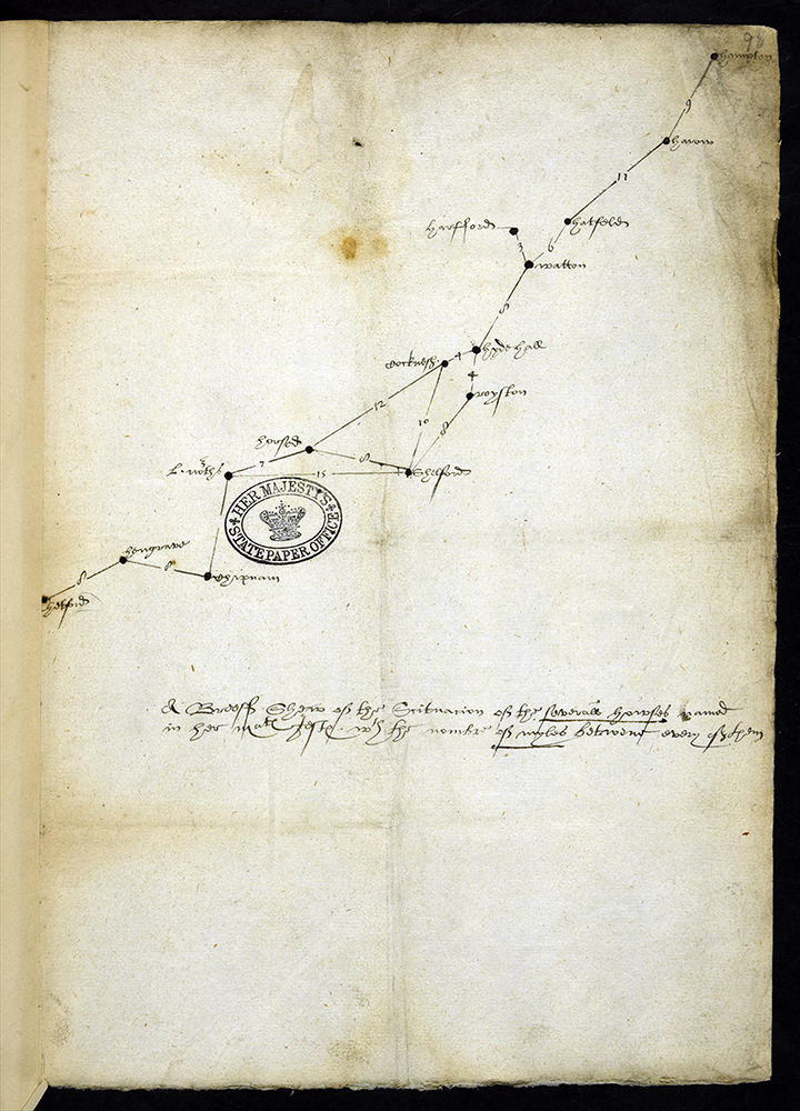 Map of Elizabeth I's Norfolk progress - The National Archives