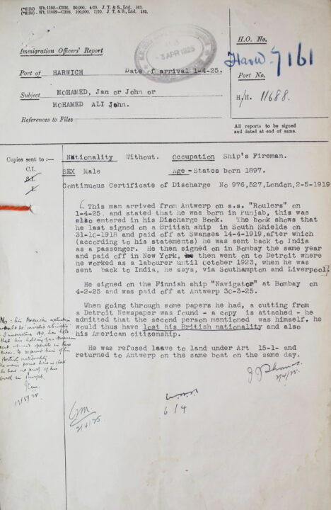 Jan Mohamed (a) - The National Archives