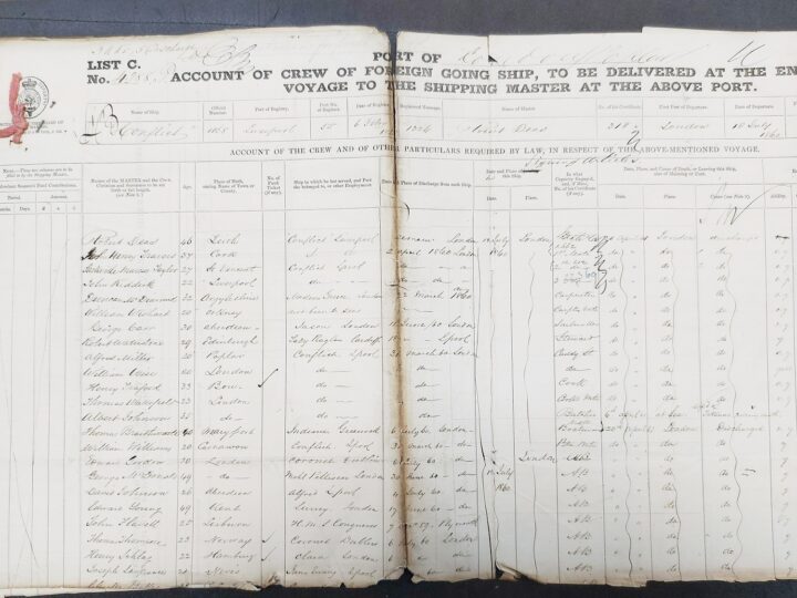 Merchant Navy Ships Records Crew Lists Musters And Log Books The