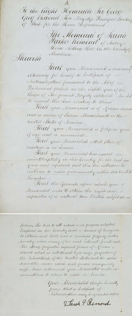 Sarah Parker Remond - The National Archives