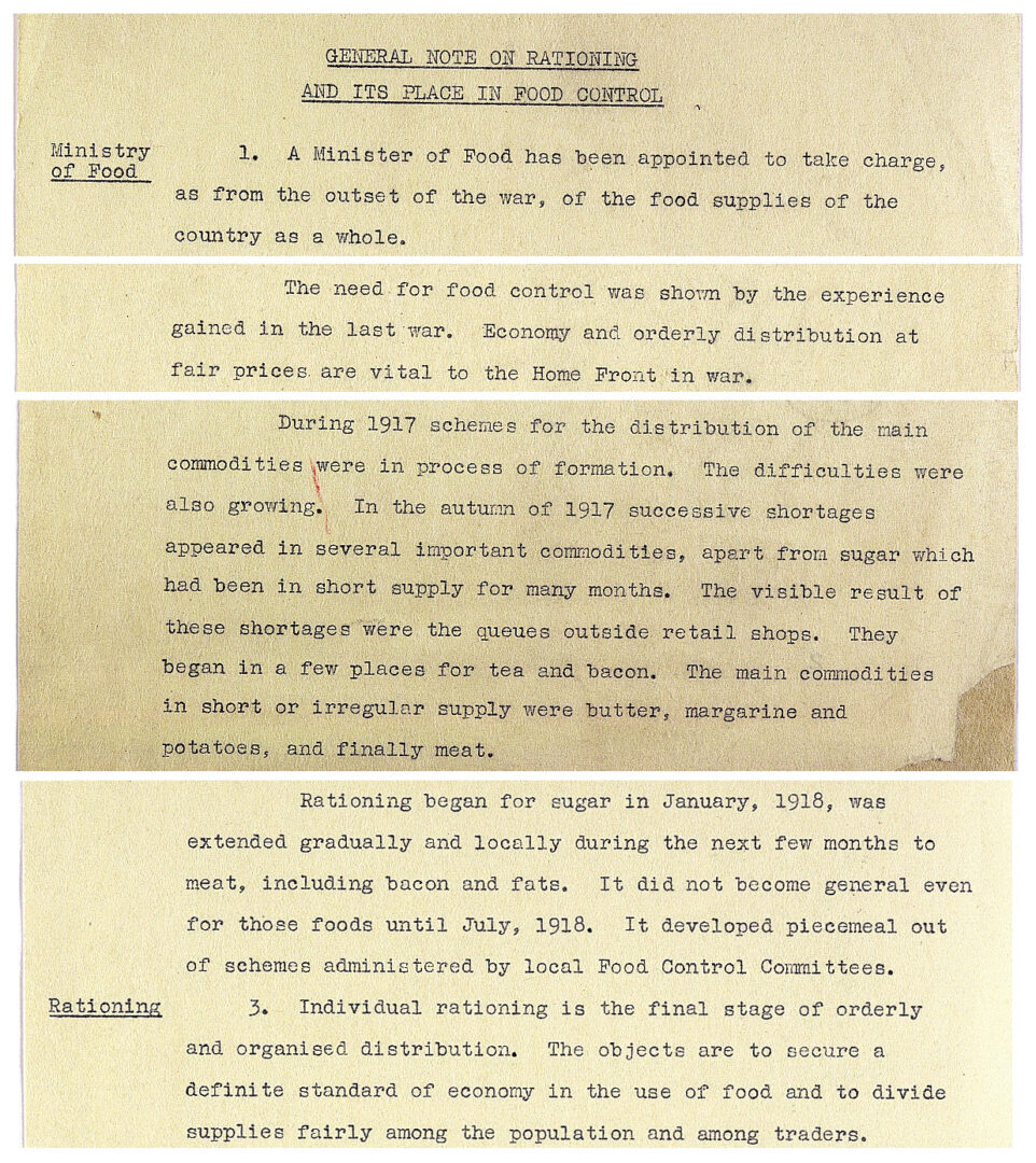 The need for food control - The National Archives