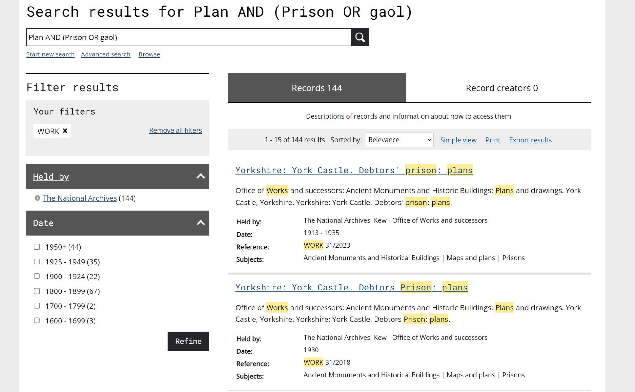 Prisons and prison staff - The National Archives