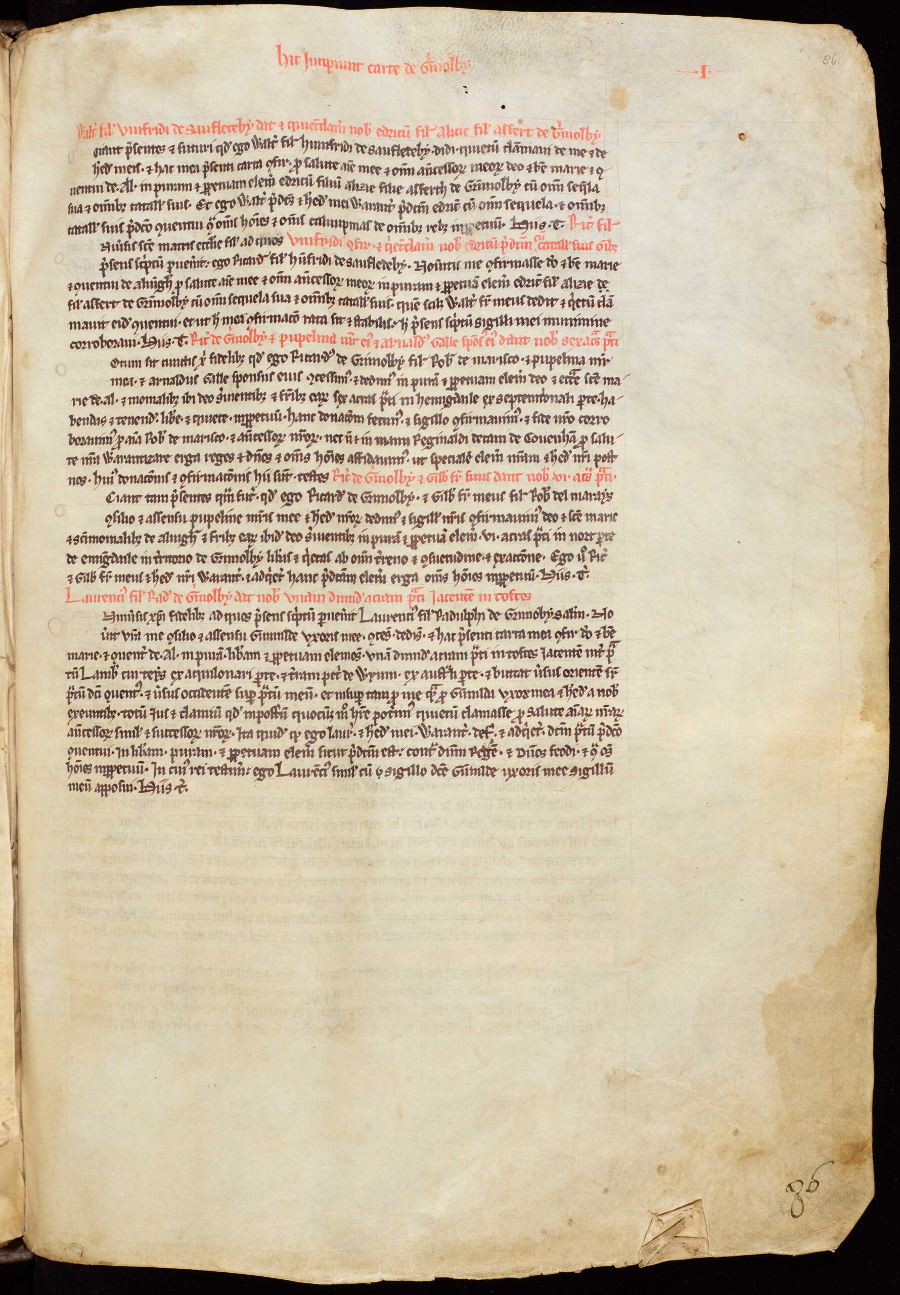 Source 2b: Charter from Alvingham Priory - The National Archives