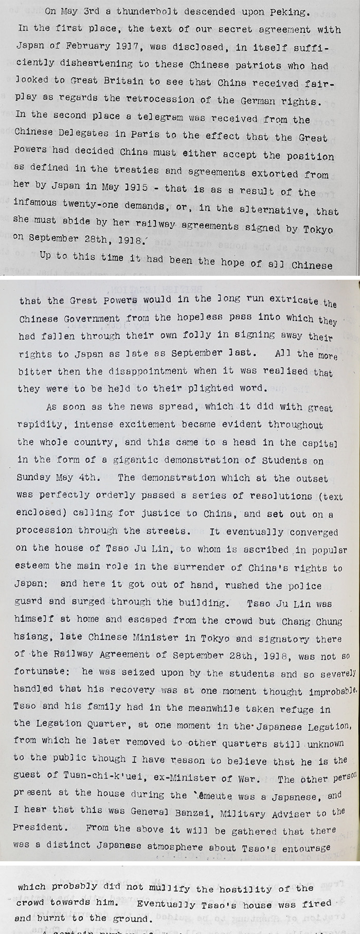May Fourth Movement 1919 – Source 3 - The National Archives