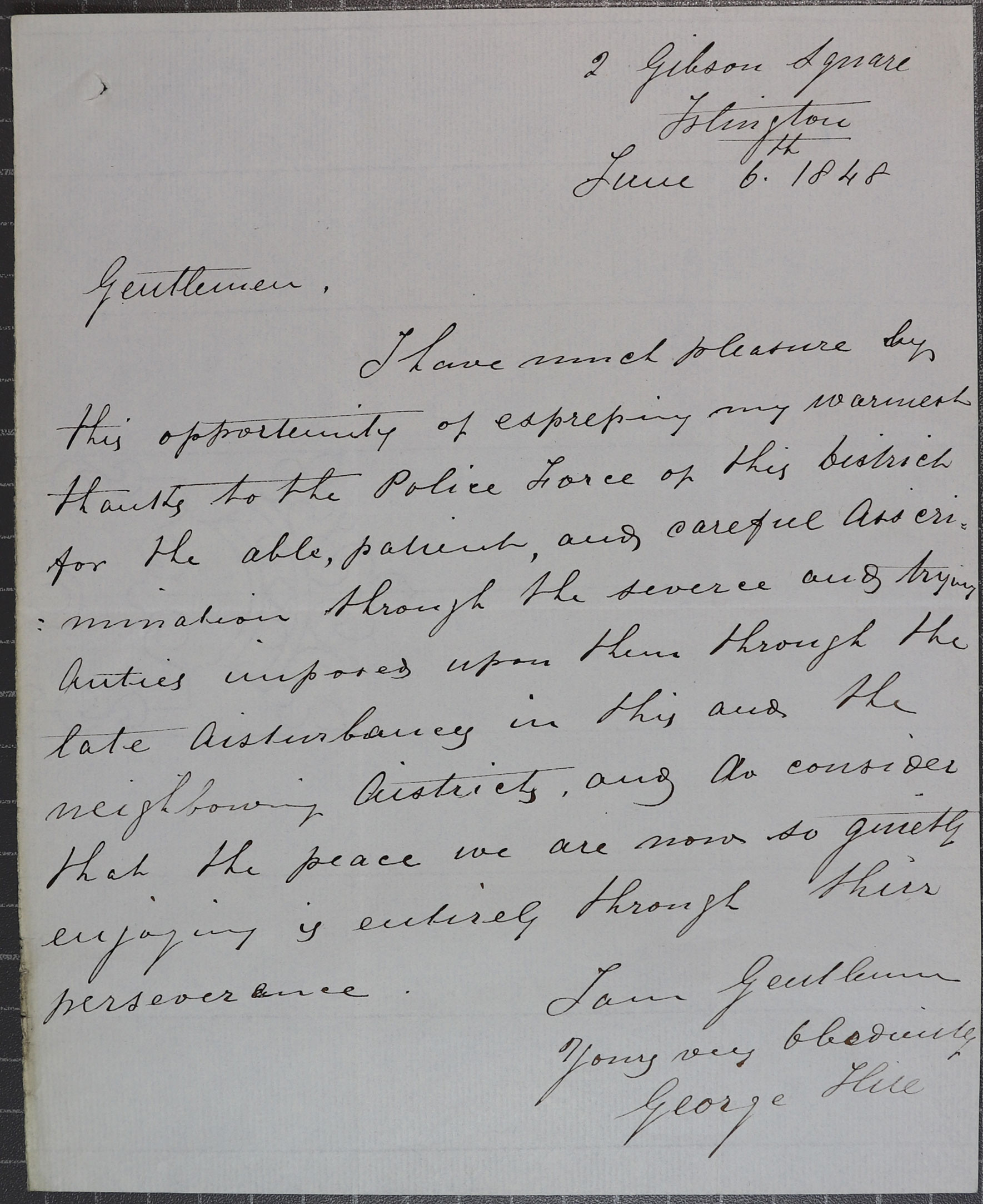 Source Four (c): A Letter regarding the Metropolitan Police Force 1848 ...