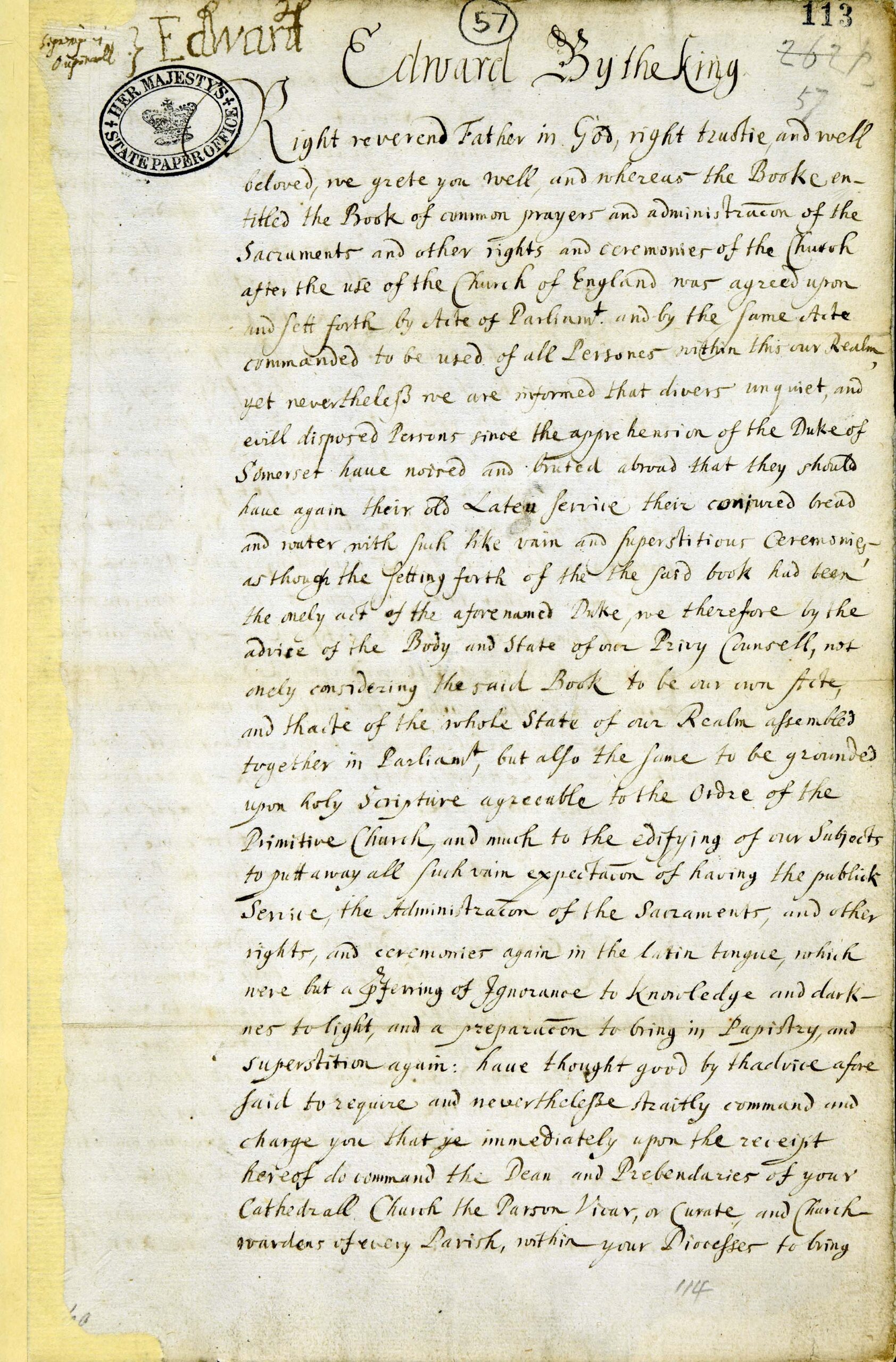 Archives Live: Tudors – Document 2 - The National Archives