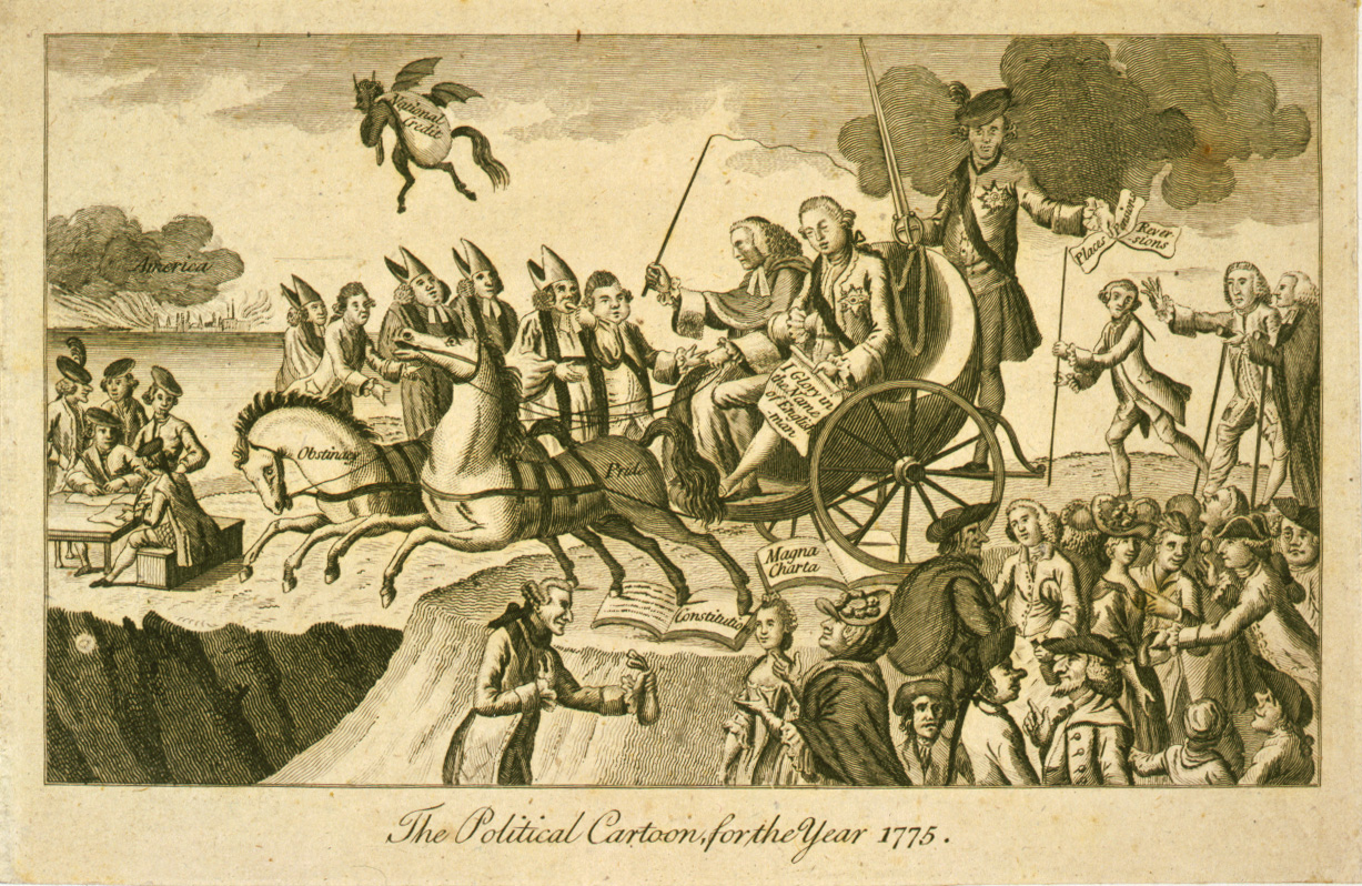 British American Revolution Political Cartoons Image Of CARTOON: