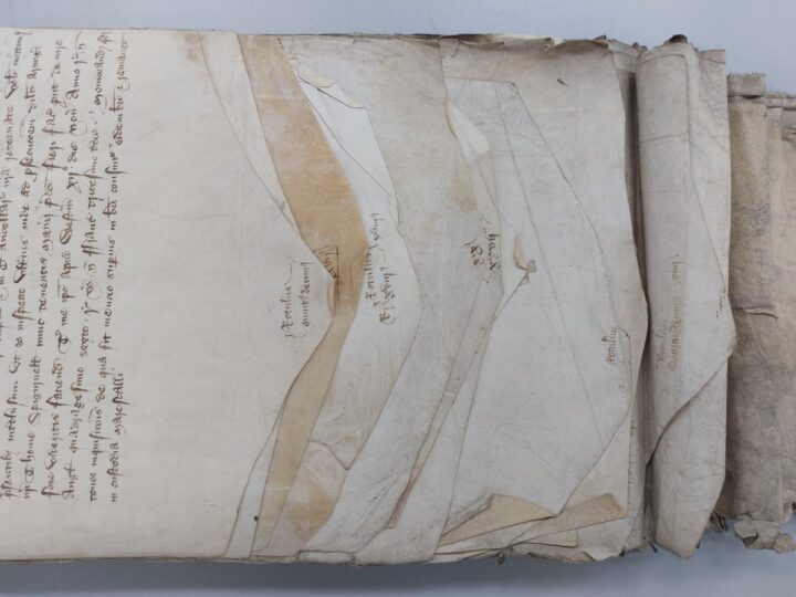 Handling parchment documents - The National Archives