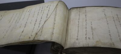 Handling parchment bundles - The National Archives