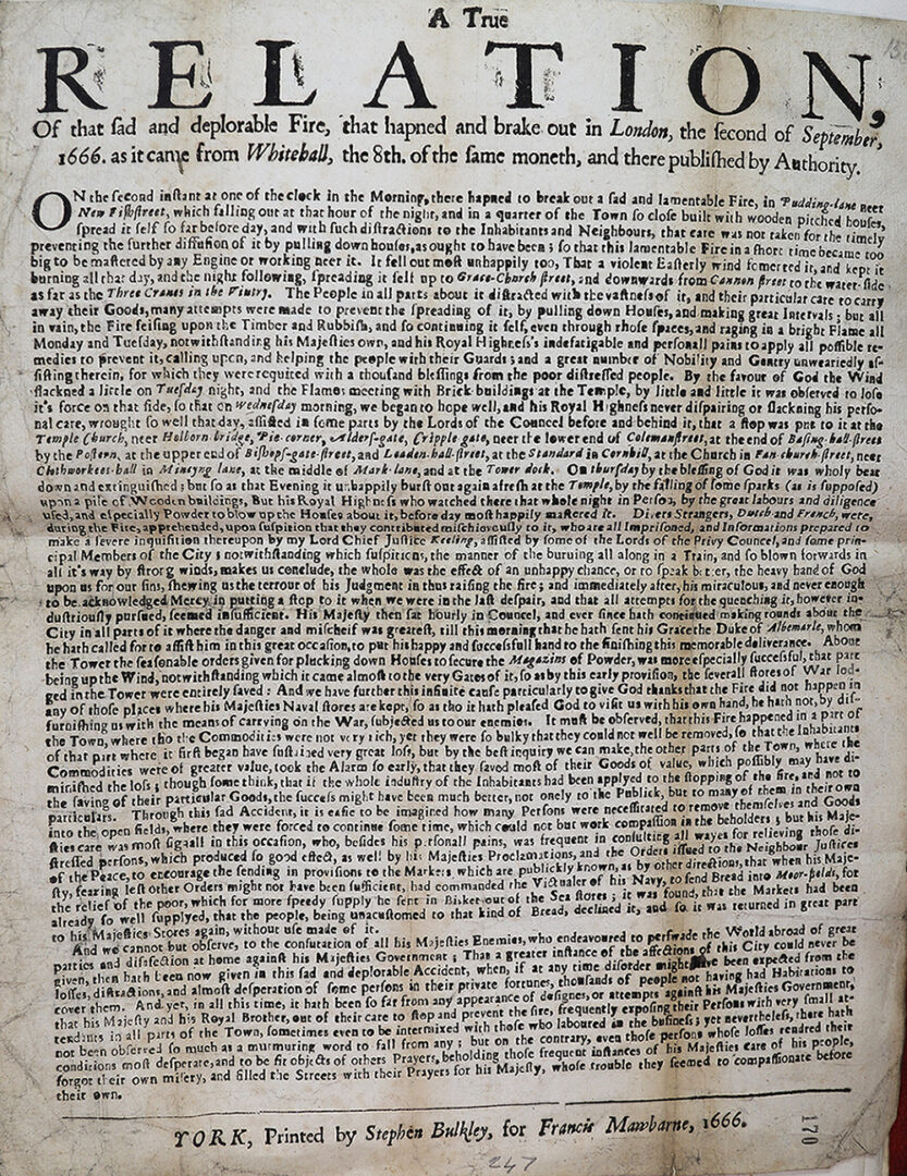 ‘A true relation’ of the ‘sad and deplorable Fire’ - The National Archives