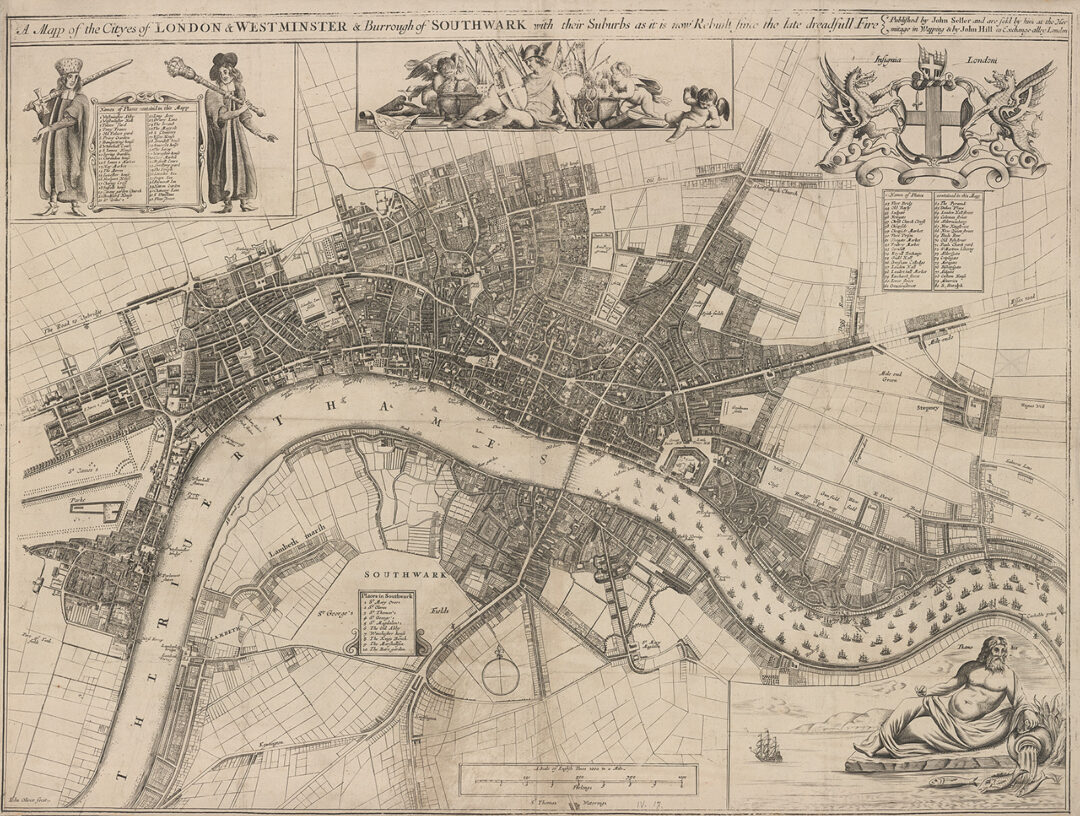 Map to show London rebuilt in 1680 - The National Archives