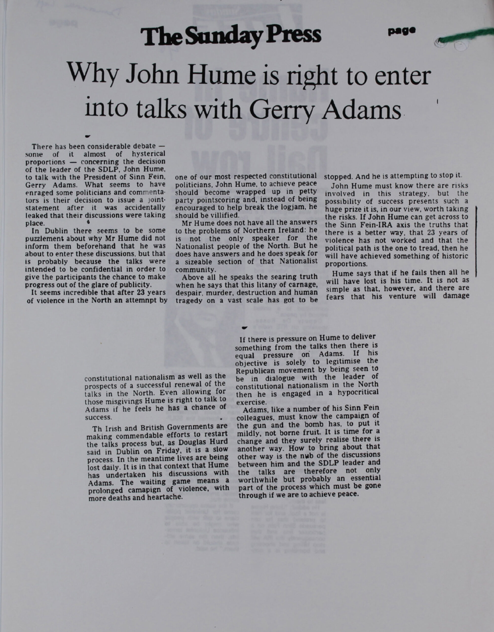 2) 'The Sundays News' reports in Irish Republic - The National Archives