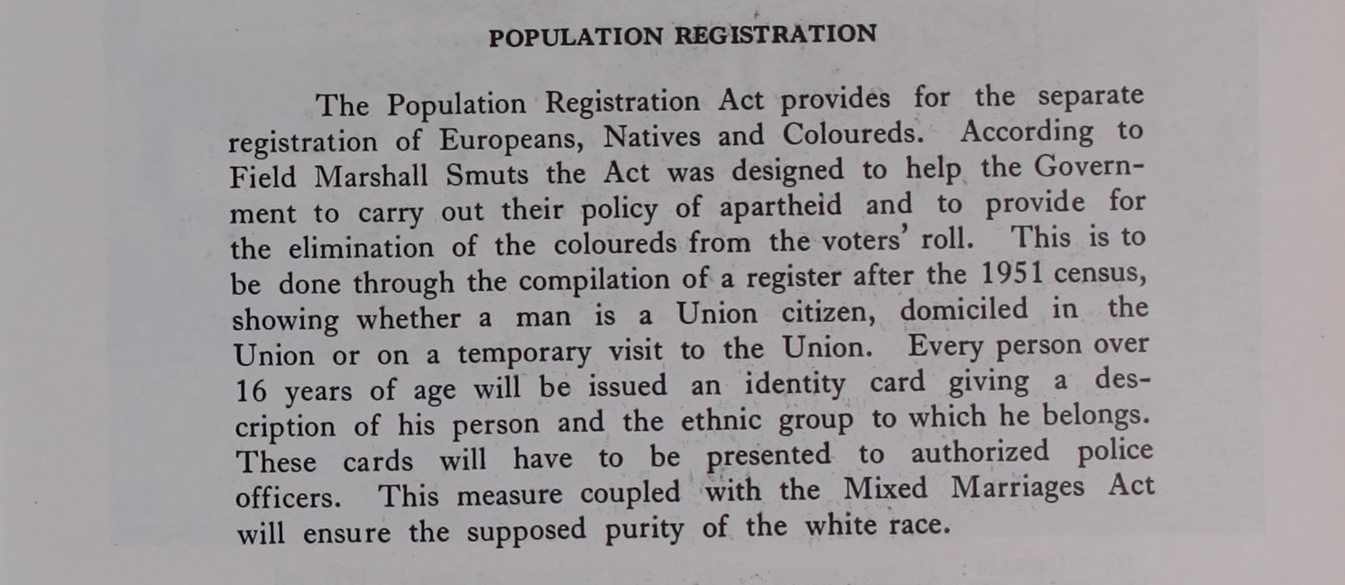 Apartheid in South Africa Source 2 - The National Archives